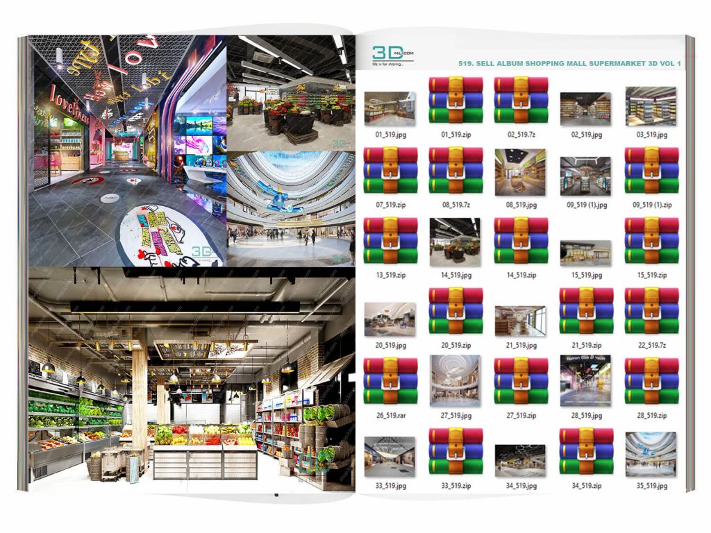 519. Sell Album Shopping mall supermarket 3d Vol 1 - 3ds Max Store 2025 ...