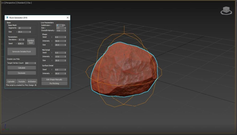 Rock Generator V2 - Plugin for 3dsMax - 3ds Max Store 2027 | Sell Model ...