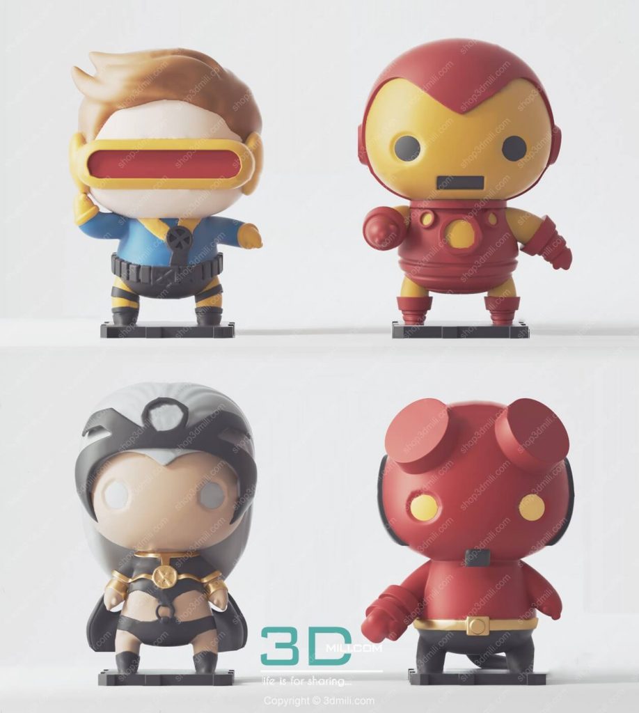03.Modern Q version of Marvel character toy 3d model - 3ds Max Store ...