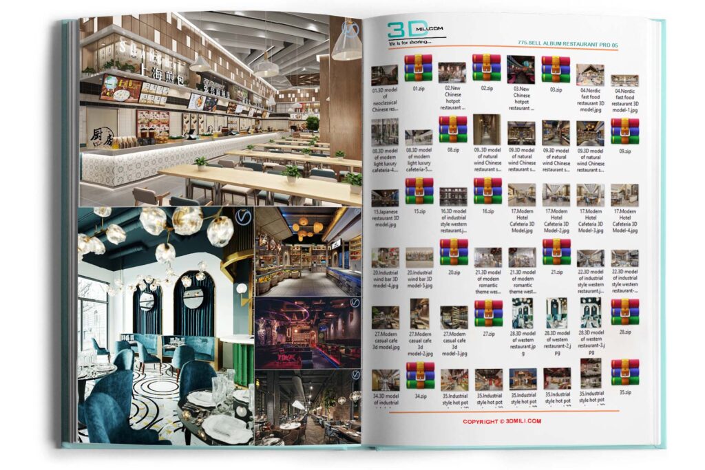 775.Sell Album Restaurant PRO 05 - 3D Models for 3ds Max and SketchUp ...