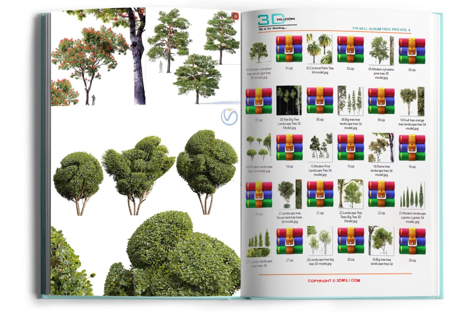 779.Sell Album Tree PRO Vol 4 - 3D Models for 3ds Max and SketchUp | 3D ...