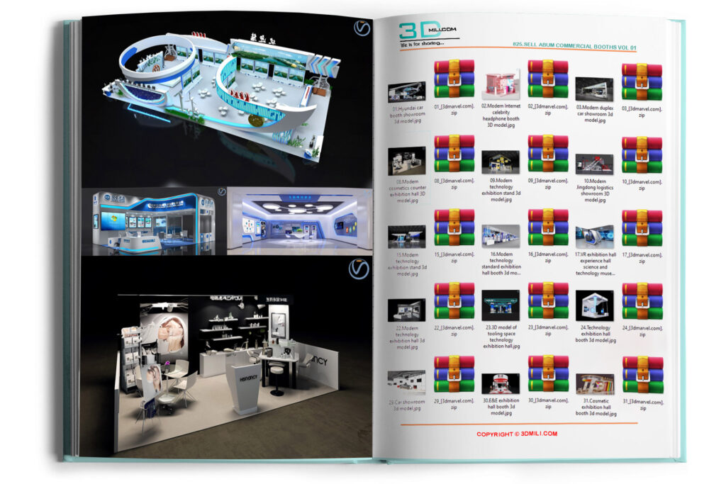 825.Sell Abum Commercial Booths Vol 01 - 3ds Max Store 2025 | Sell Model 3ds Max | Sell Model ...