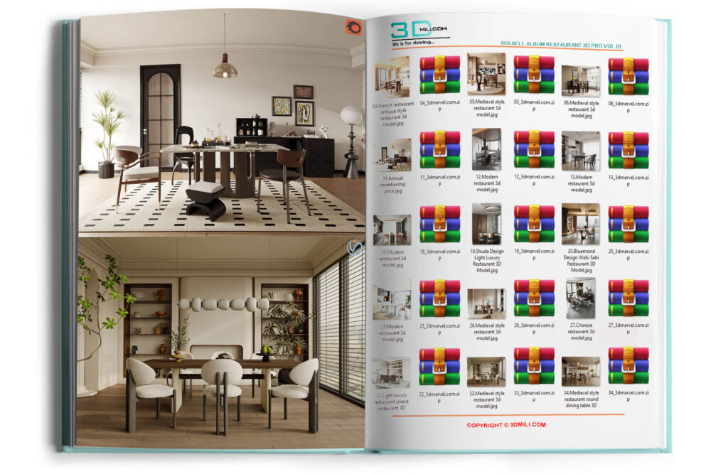856.Sell Album Restaurant 3D PRO Vol 01 - 3D Models for 3ds Max ...