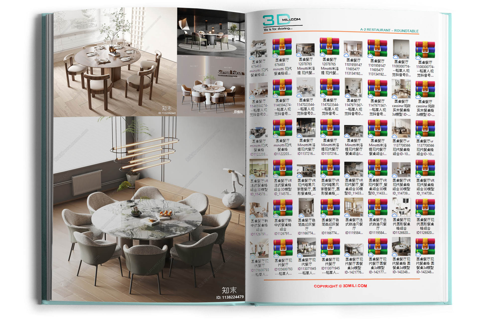 A-2 Restaurant – Roundtable - 3D Models for 3ds Max and SketchUp | 3D ...
