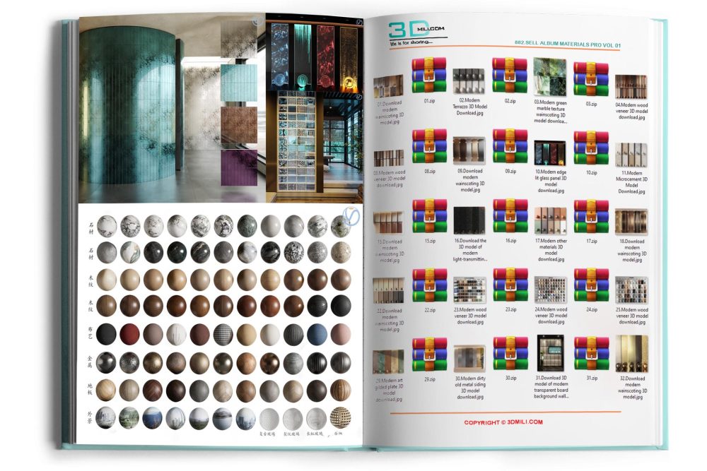 882.Sell Album Materials PRO Vol 01 - 3D Models for 3ds Max and ...