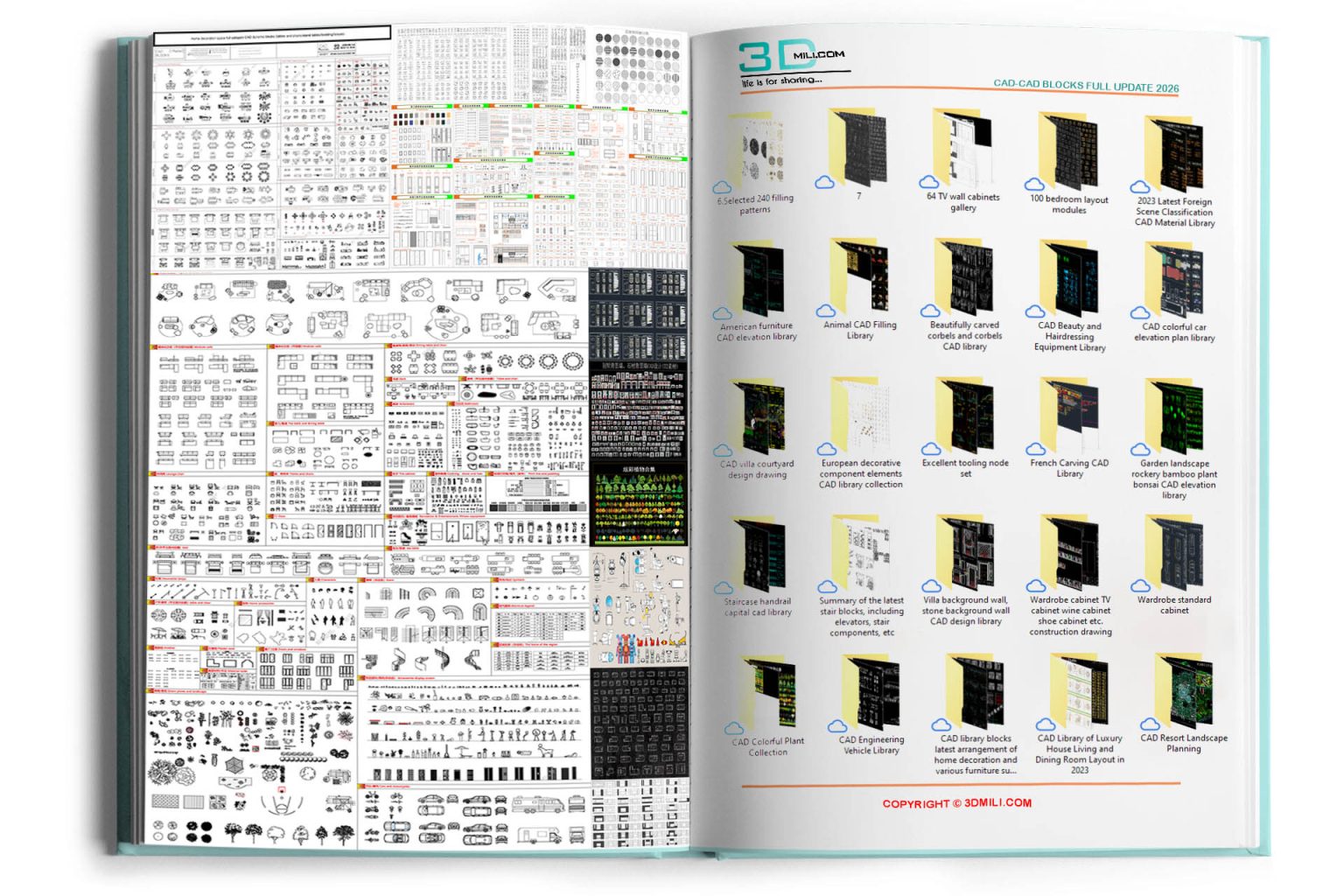 Latest collection of Autocad Library, Autocad Blocks Update 2026 - 3D ...
