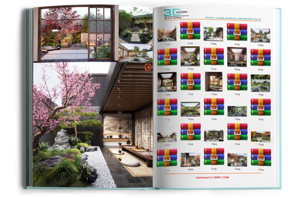 906.Sell Album Japanese Gardens PRO Vol 01 - 3D Models for 3ds Max and ...